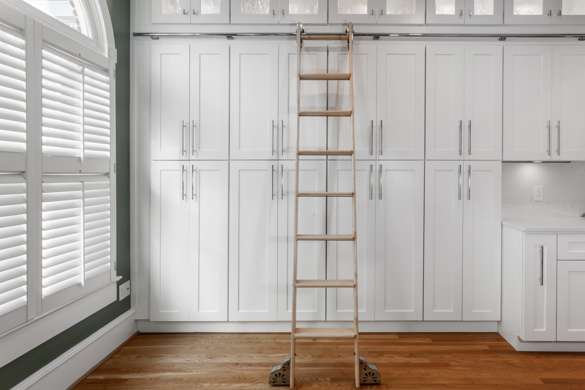 Rolling Library Ladders Australia | Quiet Glide Hardware - Access Ladders